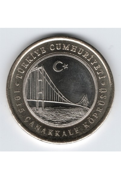 Benim Koleksiyonum 1915 Çanakkale Köprüsü (Tedavül) Hatıra Parası Benim Koleksiyonum 1915 Çanakkale Köprüsü (Tedavül) Hatıra Parası