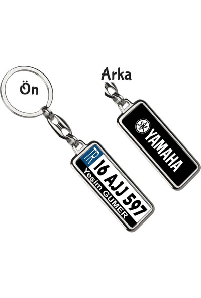 Hediye Zengini Kişiye Özel Yamaha Logo Tema Plaka Anahtarlık