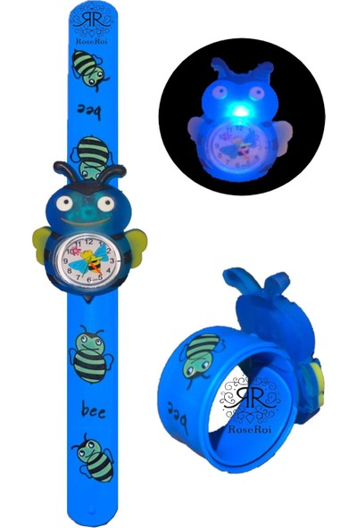 Hyd Arı Figürlü Saat Pat Pat Işıklı Çocuk Kol Saati