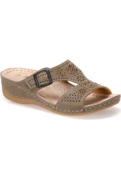 Polaris 158530 Kum Rengi Comfort Taban Kadın Terlik