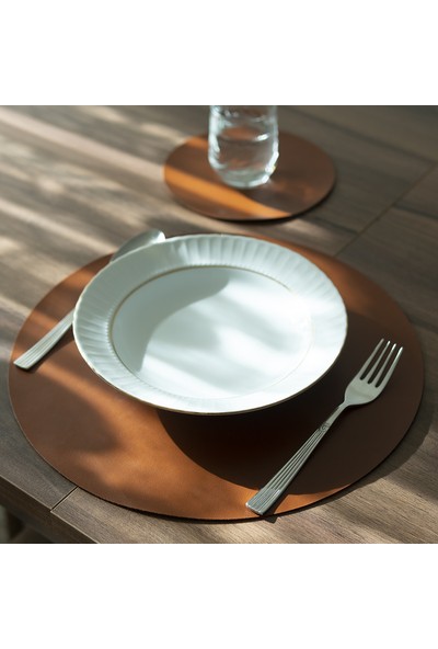 Decora Amerikan Servis Deri Kahverengi 12 Parça Decora Amerikan Servis Deri Kahverengi 12 Parça