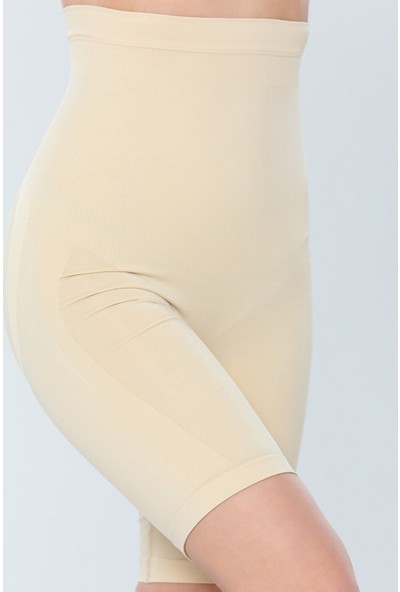 Julude Ten Kadın Silikonlu Dikişsiz Toparlayıcı Şortlu Korse