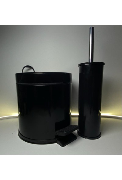 Empa Metal Paslanmaz Metal Çöp Kovası ve Klozet Fırçası Seti Empa Metal Paslanmaz Metal Çöp Kovası ve Klozet Fırçası Seti