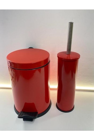 Empa Metal Paslanmaz Metal Çöp Kovası ve Klozet Fırçası Seti Empa Metal Paslanmaz Metal Çöp Kovası ve Klozet Fırçası Seti