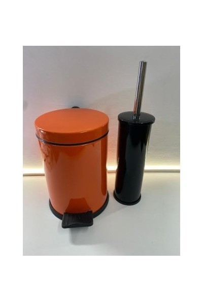 Empa Metal Paslanmaz Metal Çöp Kovası ve Klozet Fırçası Seti Empa Metal Paslanmaz Metal Çöp Kovası ve Klozet Fırçası Seti