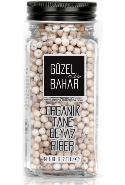 Güzel Ada Gıda Organik Tane Beyaz Biber 60 gr
