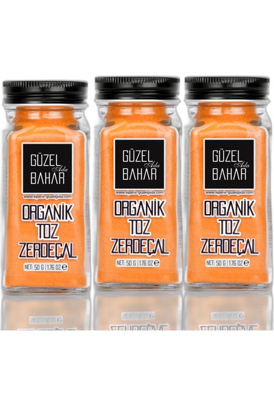 Güzel Ada Gıda Organik Toz Zerdeçal 3 x 50 gr