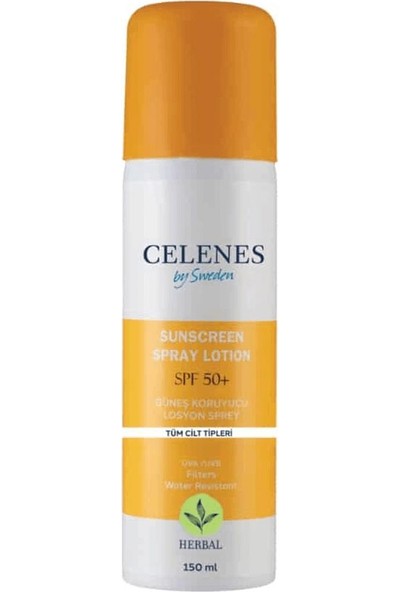 Celenes Güneş Koruyucu Losyon Sprey Spf 50+ 150 ml Celenes Güneş Koruyucu Losyon Sprey Spf 50+ 150 ml
