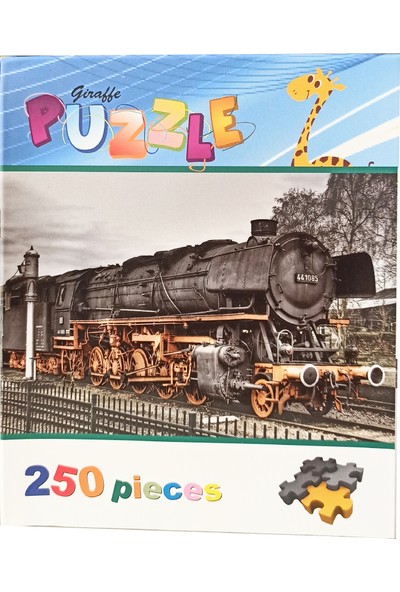 Pop Şeker 250 Parça Lokomotif Puzzle Seti 33 x 48CM 250 Parçalı Lokomotif Puzzle Seti