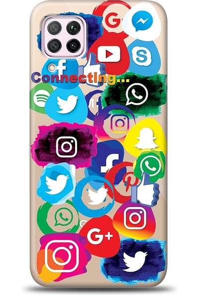 Eiroo Samsung Galaxy M12 Connecting Baskılı Tasarım Kılıf