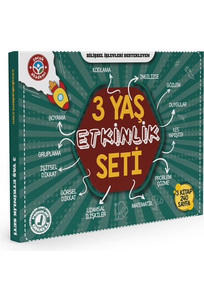 Çocuk Akademi 3 Yaş Etkinlik Seti -Özlem Durmaz Çocuk Akademi 3 Yaş Etkinlik Seti -Özlem Durmaz