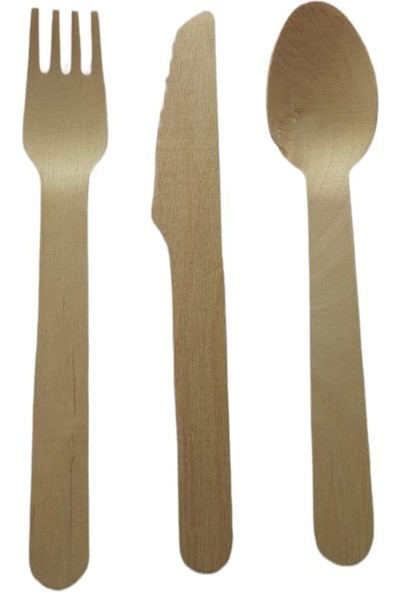 Niceplast Ahşap Çatal Kaşık Bıçak 14 cm 3 Lü Set 10 Lu Niceplast Ahşap Çatal Kaşık Bıçak 14 cm 3 Lü Set 10 Lu