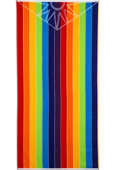 Özdilek Summer Heat Rainbow Kadife Plaj Havlusu 70 x 140 cm