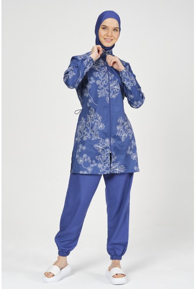 Alfasa Nakış Desenli Tesettür Mayo