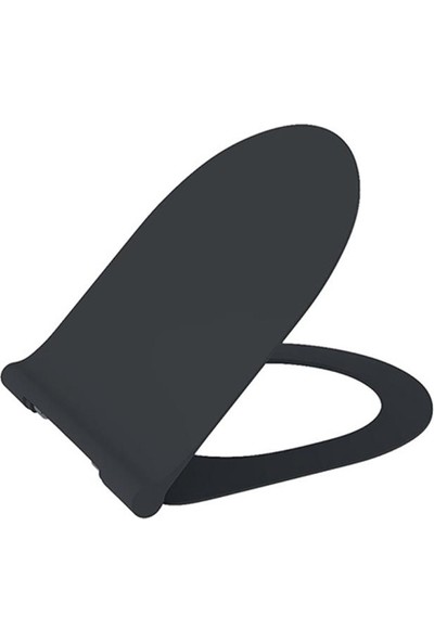 Bocchi Pure Slim Klozet Kapağı Yavaş Kapanır Mat Antrasit A0336-020 Bocchi Pure Slim Klozet Kapağı Yavaş Kapanır Mat Antrasit A0336-020