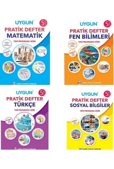 Sadık Uygun 5.sınıf Pratik Defter Seti (4kitap / Spiralli Defter) Sadık Uygun 5.sınıf Pratik Defter Seti (4kitap / Spiralli Defter)