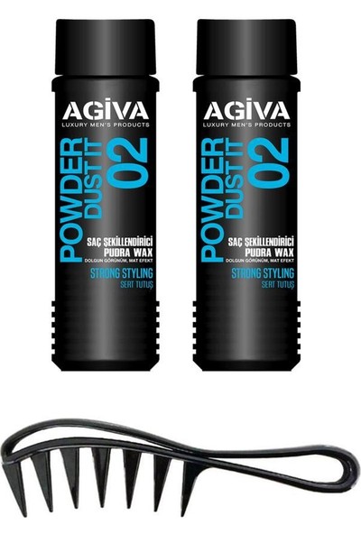 Agiva Saç Şekillendirici Pudra 02 X2 Tarak Seti 2137 Agiva Saç Şekillendirici Pudra 02 X2 Tarak Seti 2137