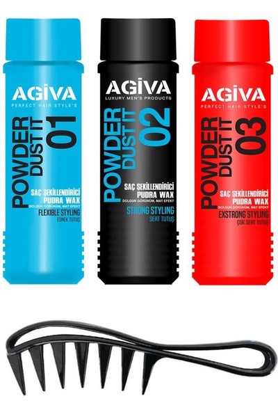 Agiva Saç Şekillendirici Pudra Tarak Seti 2137 Agiva Saç Şekillendirici Pudra Tarak Seti 2137