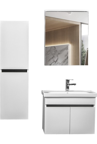 Bagnora STRADO65CM Banyo Dolabı Takımı Boy Dolaplı