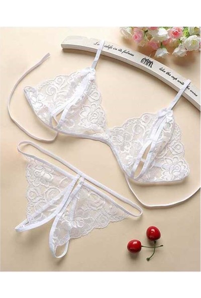 Pel Giyim Kadın Fantazi Sütyen Takımı Özel Bölgesi Açık - Pel Giyim - Sütyen Takımı - Beyaz - M Pel Giyim Kadın Fantazi Sütyen Takımı Özel Bölgesi Açık - Pel Giyim - Sütyen Takımı - Beyaz - M