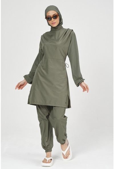 Alfasa Omuz Pili Detaylı Tesettür Mayo