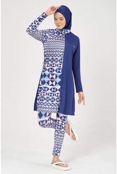 Alfasa Etnik Desenli Tesettür Mayo