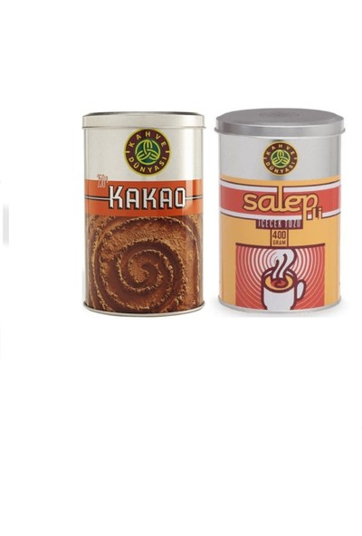 Kahve Dünyası Kakao Tozu 250 gr + Salep 400 gr Kahve Dünyası Kakao Tozu 250 gr + Salep 400 gr