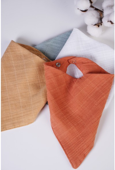 Zeypba Çift Katlı Müslin Kumaş Çıtçıtlı Bebek Salya Önlük & Fular & Bandana Set 4 Adet Zeypba Çift Katlı Müslin Kumaş Çıtçıtlı Bebek Salya Önlük & Fular & Bandana Set 4 Adet