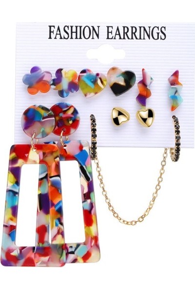 Sevimli Akrilik Küpe Için Set Kadın Kız Moda Tatlı Renkli Reçine Bırak Küpe Küpe Parti Takı Set (Yurt Dışından) Sevimli Akrilik Küpe Için Set Kadın Kız Moda Tatlı Renkli Reçine Bırak Küpe Küpe Parti Takı Set (Yurt Dışından)
