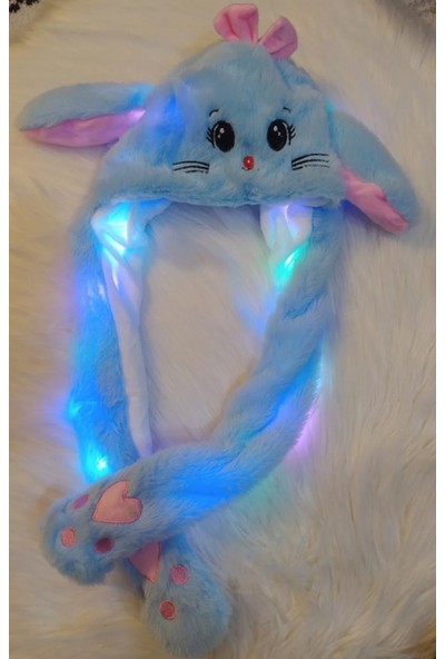 Hd Marketim Kulakları Hareketli Işıklı Sevimli Kedi Uzun Kulak Şapka Saç Aksesuar Mavi Hd Marketim Kulakları Hareketli Işıklı Sevimli Kedi Uzun Kulak Şapka Saç Aksesuar Mavi