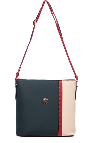 TH Bags Th Bag Kadın Çapraz Çanta TH-YK14024 Petrol-Krem-Kırmızı