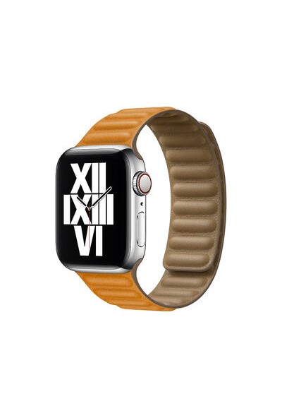 Stone Case Apple Watch Uyumlu 42MM Mıknatıslı Parçalı Çizgili Şık Tasarım Suni Deri Kordon Stone Case Apple Watch Uyumlu 42MM Mıknatıslı Parçalı Çizgili Şık Tasarım Suni Deri Kordon