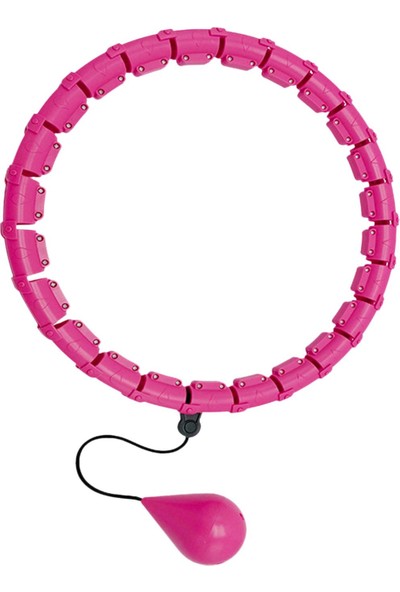 Yolanda Akıllı Ağırlıklı Hoop 24 Knot Karın Egzersiz Fitness Masaj Çemberler Yüzük Pembe (Yurt Dışından)