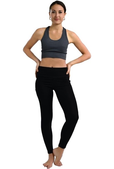 Italiana Yüksek Belli Cepli Kadın Tayt