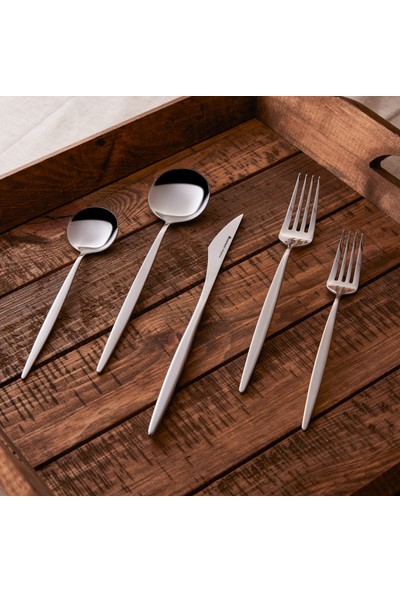 Karaca Porto 60 Parça 12 Kişilik Elegance Çatal Kaşık Bıçak Takımı Kutulu