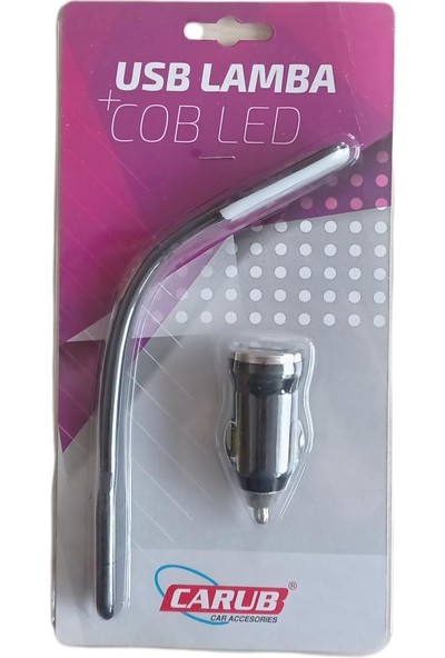 Carub USB Lamba + Cob LED Araç Içi Aydınlatma