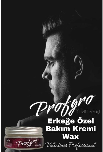 Profgro Erkeğe Özel Şekillendirici Saç Bakım Kremi Profgro Wax Profgro Erkeğe Özel Şekillendirici Saç Bakım Kremi Profgro Wax