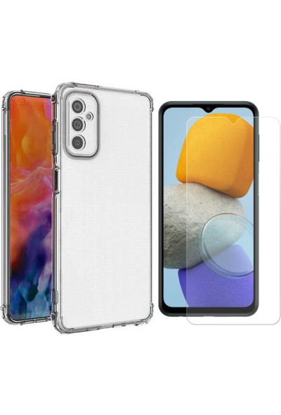Wowlcraft Wowlery Samsung Galaxy M23 5g ile Uyumlu Şeffaf Köşeleri Korumalı Kılıf ve Temperli Cam Ekran Koruyucu Wowlcraft Wowlery Samsung Galaxy M23 5g ile Uyumlu Şeffaf Köşeleri Korumalı Kılıf ve Temperli Cam Ekran Koruyucu