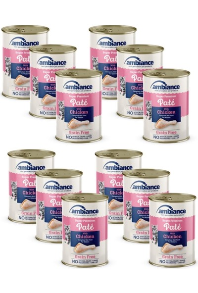 Ambiance Yavru Kedi Konserve Tavuk Etli Ezme 12'li 400GR Ambiance Yavru Kedi Konserve Tavuk Etli Ezme 12'li 400GR