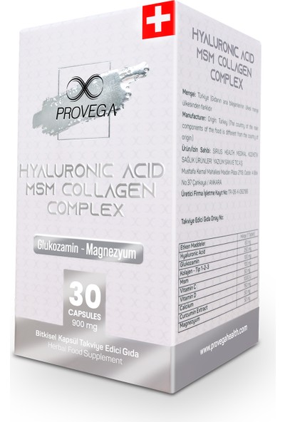 Provega Hyaluronic Acid Msm Collagen Complex 8683666 Provega Hyaluronic Acid Msm Collagen Complex 8683666
