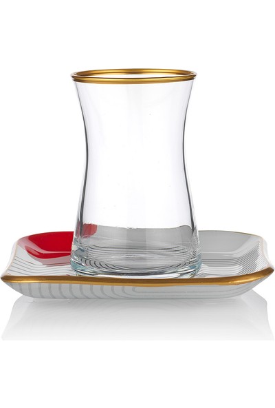 Schafer Print 8 Parca Çay Seti- Beyaz Schafer Print 8 Parca Çay Seti- Beyaz