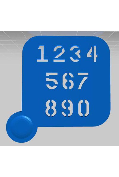 Kargolat Sayı Şablonu / Şablon (Sprey Boya / Airbrush) Plastik Aparat