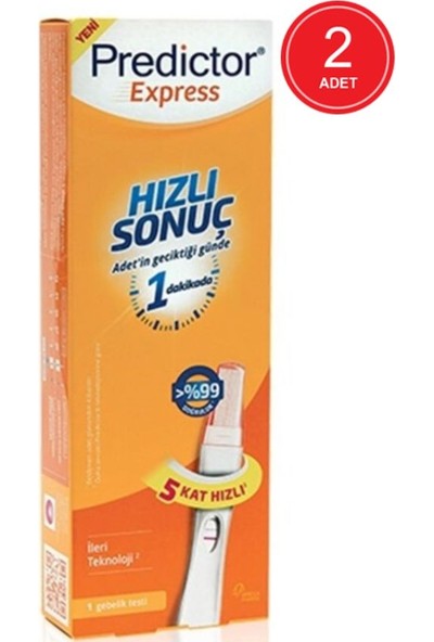 Predictor Express Hızlı Sonuç Geblik Testi 1 Test x 2 Paket Predictor Express Hızlı Sonuç Geblik Testi 1 Test x 2 Paket