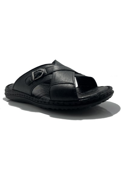 Beren 2001 Siyah Deri Taban Günlük Erkek Terlik Beren 2001 Siyah Deri Taban Günlük Erkek Terlik