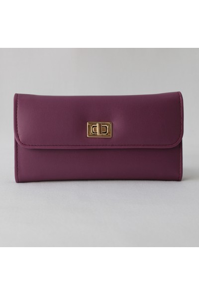 İskeçe Tesbih Butik Özge Bahar Kilitli Büyük Boy Cüzdan