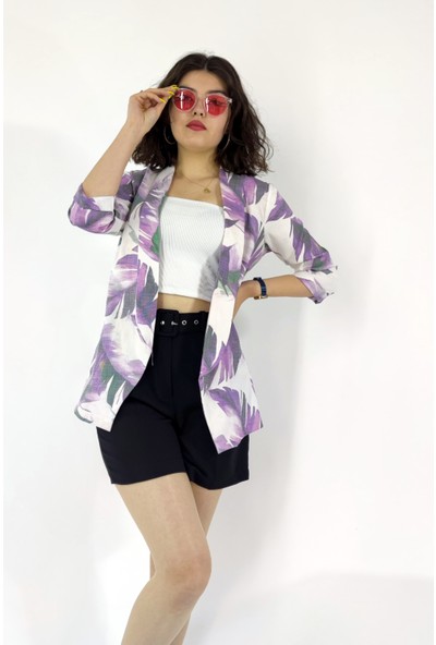 Y-8517 Y Truvakar Kol Şal Yaka Ceket