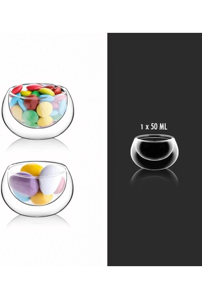 Hometarz 6'lı Cam Lokumluk Kahve Yanı Lokumluk