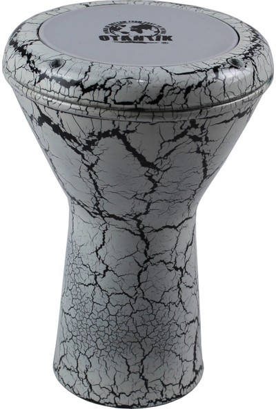 OTANTİK Power Of Rhythm From Past To Future Beyaz Çatlak Boyalı Döküm Mini (Cüce) Darbuka OTANTİK Power Of Rhythm From Past To Future Beyaz Çatlak Boyalı Döküm Mini (Cüce) Darbuka