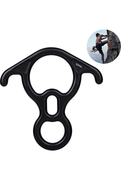 Rescue Figure, Descender Large Bent-Ear Belaying And Rappelling Gear Belay Device Climbing For Rock Climbing Peak Rescue Aluminum Alloy Rescue Figure, Descender Large Bent-Ear Belaying And Rappelling Gear Belay Device Climbing For Rock Climbing Peak Rescue Aluminum Alloy