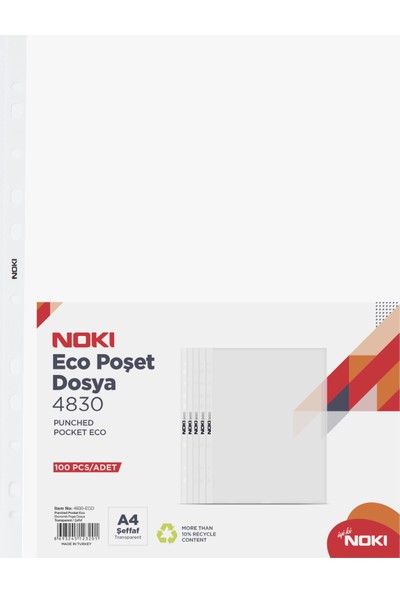 Noki Poşet Dosya Eco 100'LÜ 4830